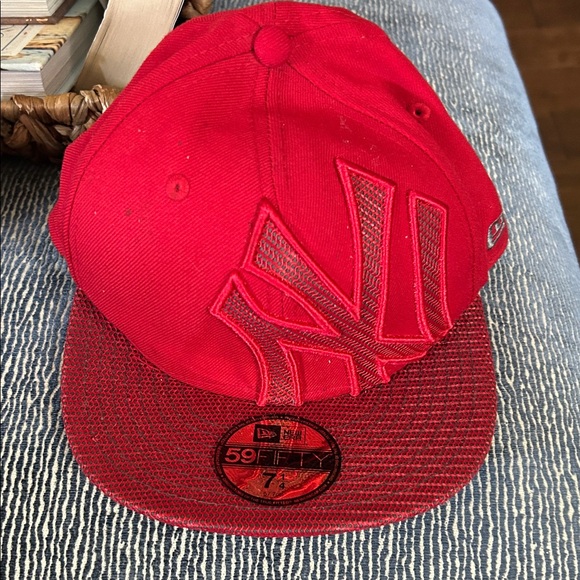 New Era | Accessories | New Era Bold Red 59fifty Cap | Poshmark